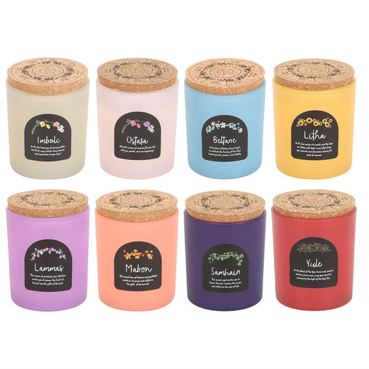 Set of 8 Wheel of the Year Candles – The Book Brook